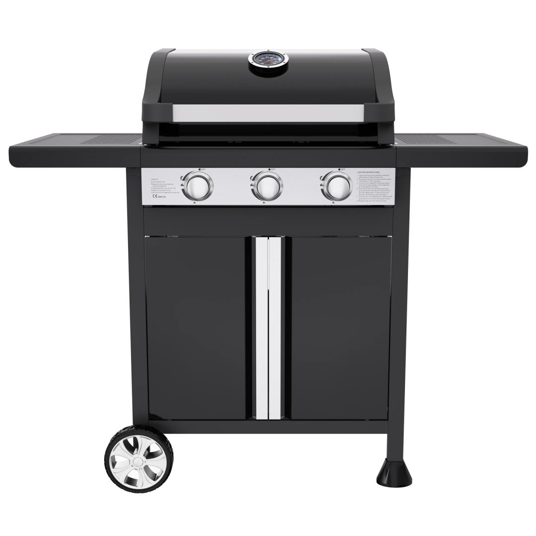 3 Burners Gas Grill E30B33B23 with Dual-Display Thermometer and Semi ...