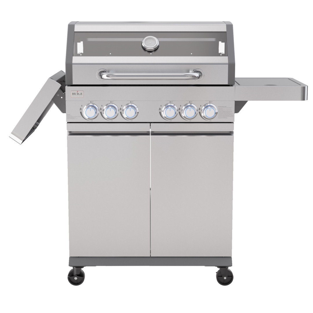 Premium 4 Burners Gas Grill with Explosion-proof Glass Window and ...